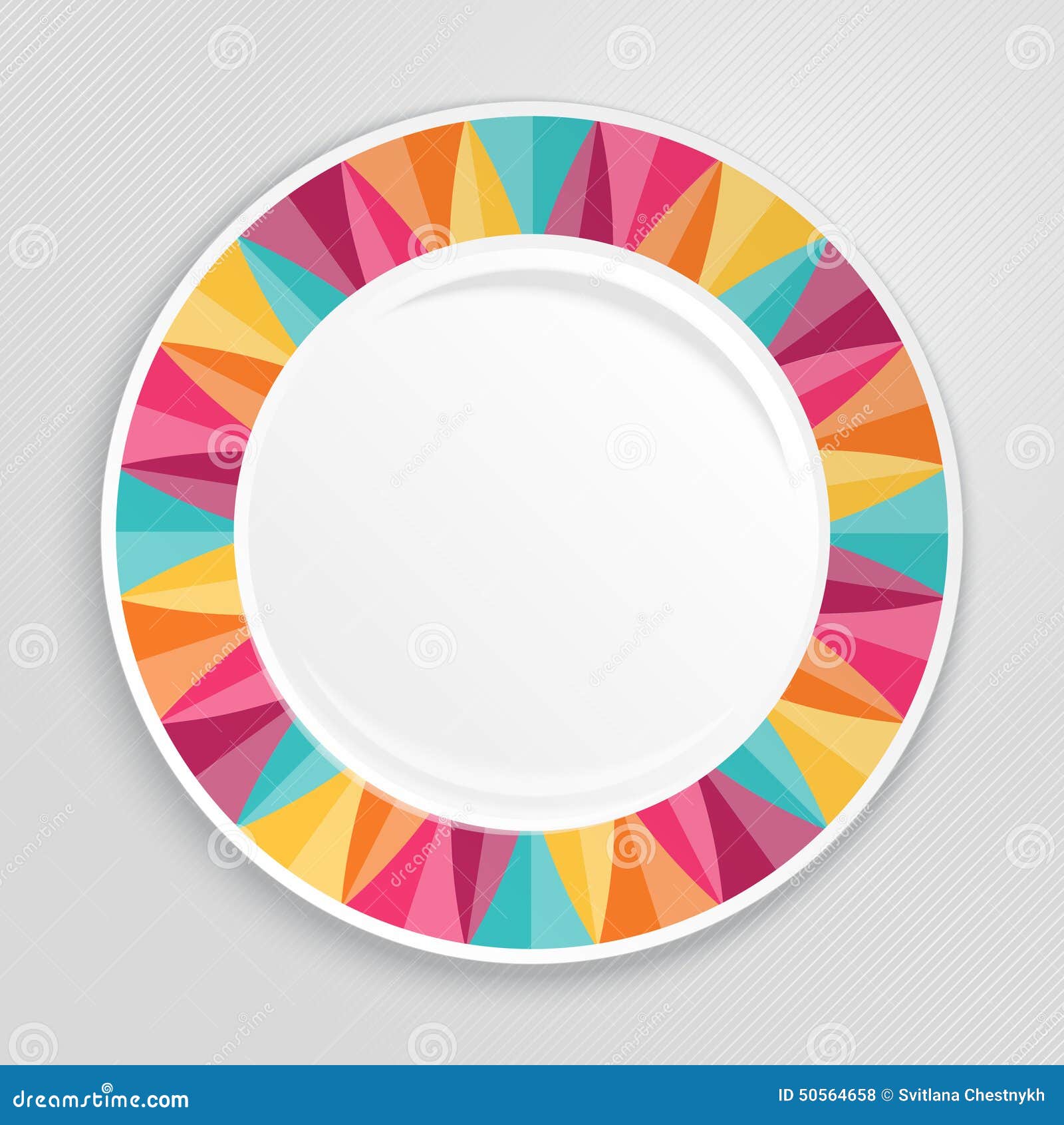 Decorative Plate, Top View. Stock Vector - Illustration of equipment ...