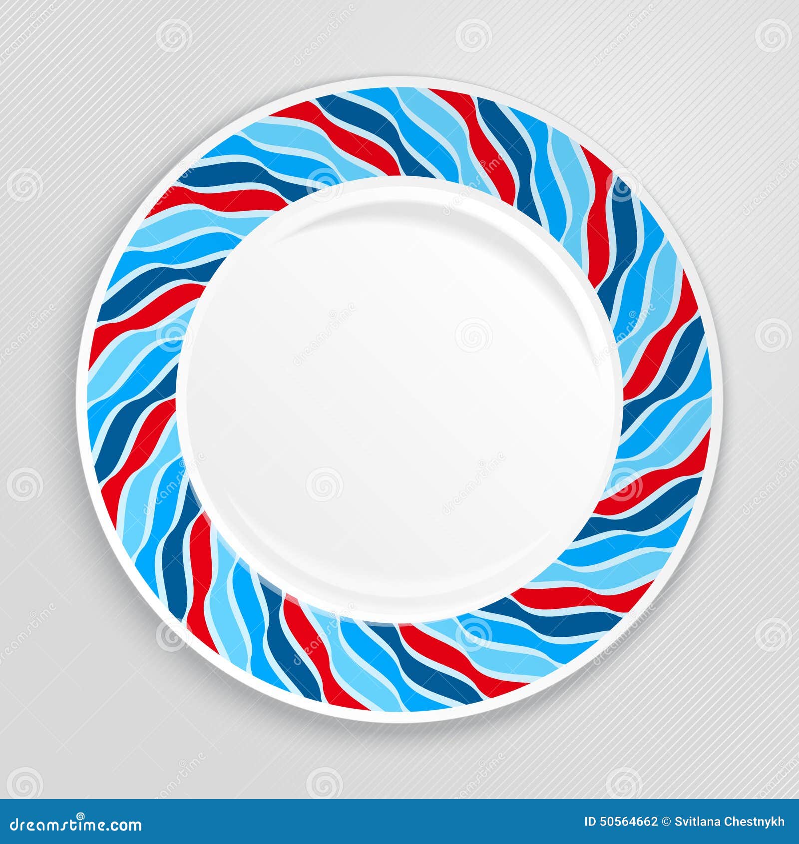 Decorative Plate, Top View. Stock Vector - Illustration of decorative ...