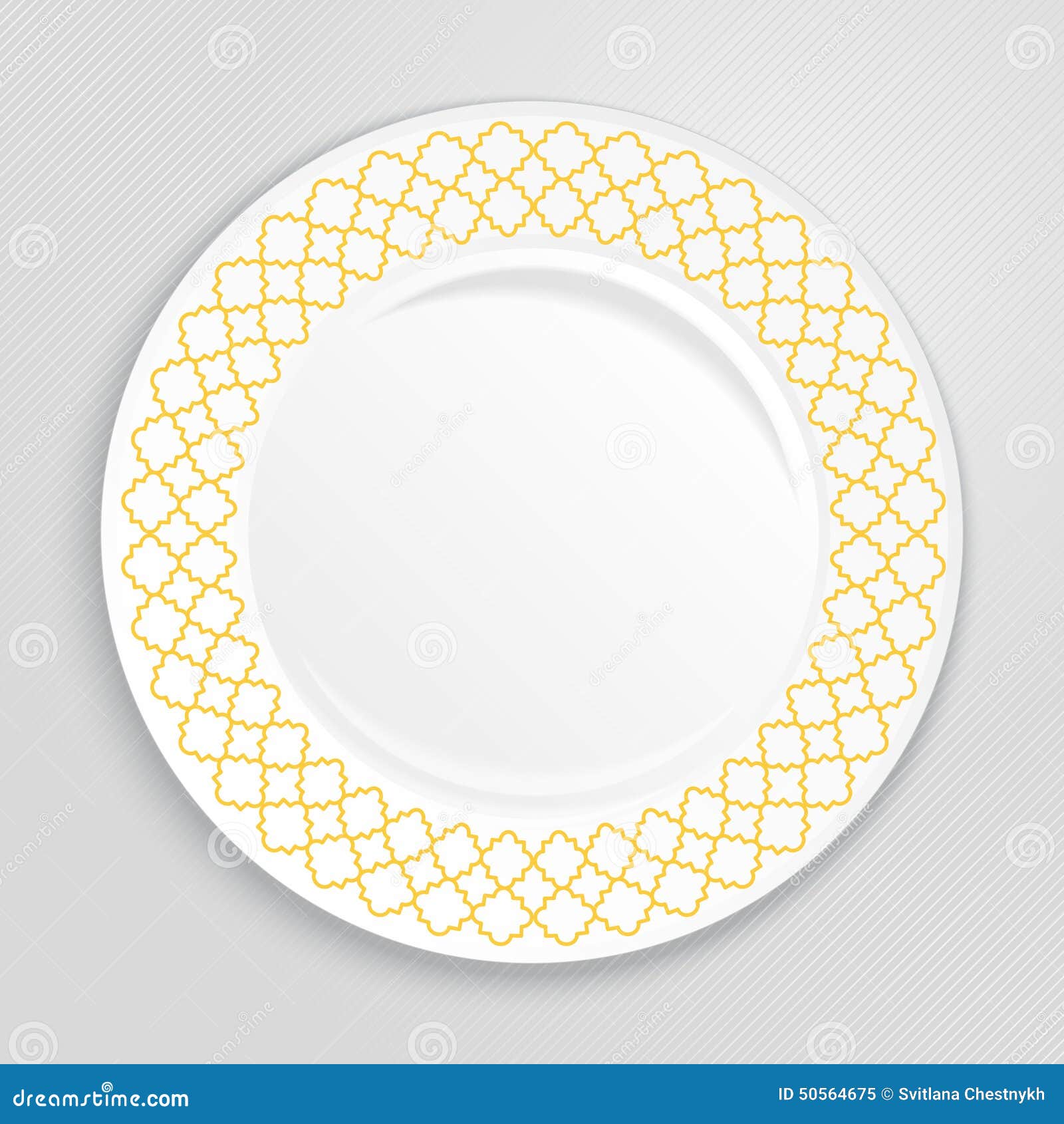 Decorative Plate, Top View. Stock Vector - Illustration of dining ...