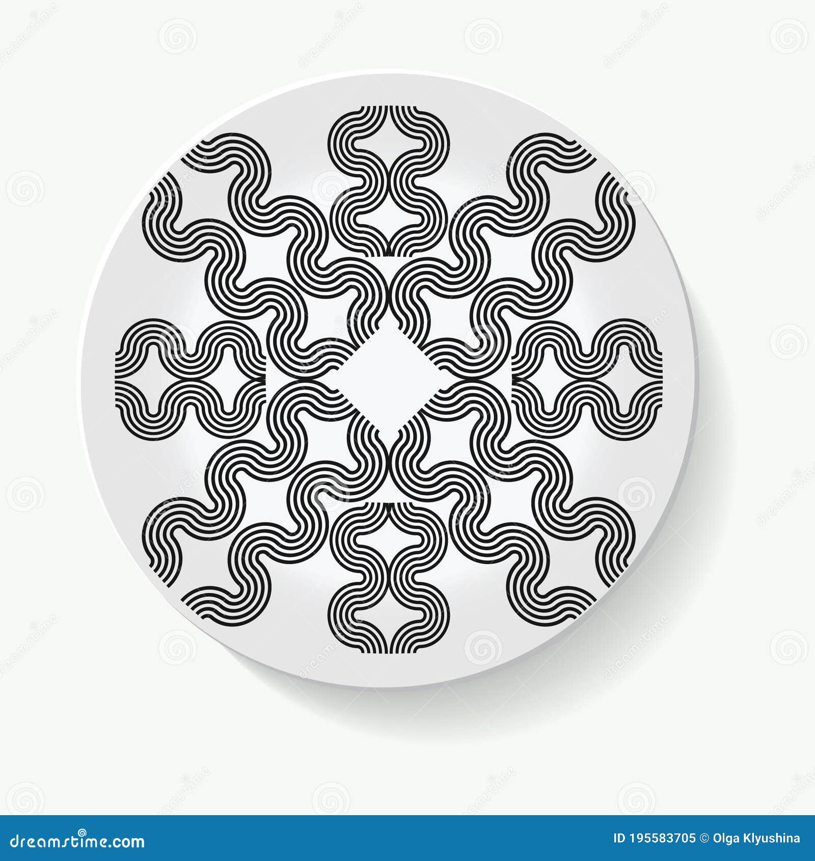 Decorative Plates for Interior Design. Stock Vector - Illustration of ...
