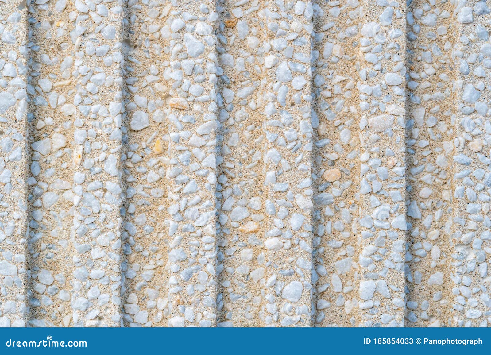 Decorative Polished Beige Concrete Tile on the Facade of the Building ...