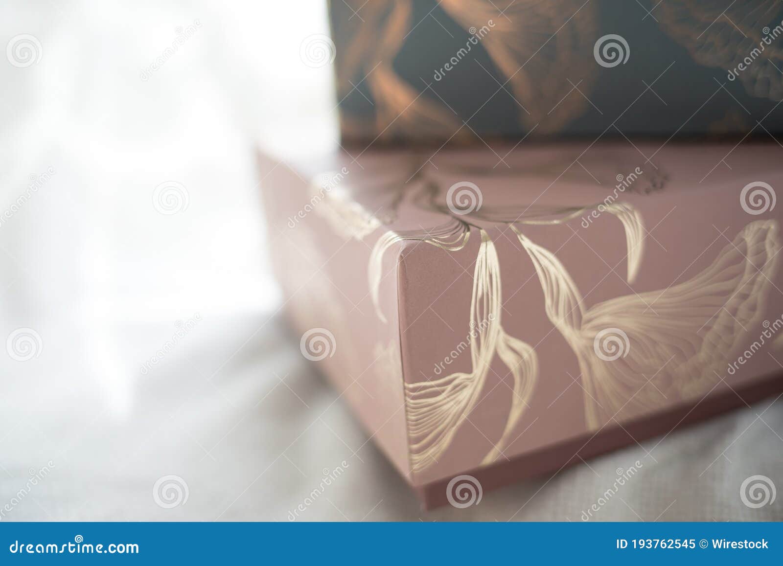 Decorative Present Boxes on White Background Stock Image - Image of ...