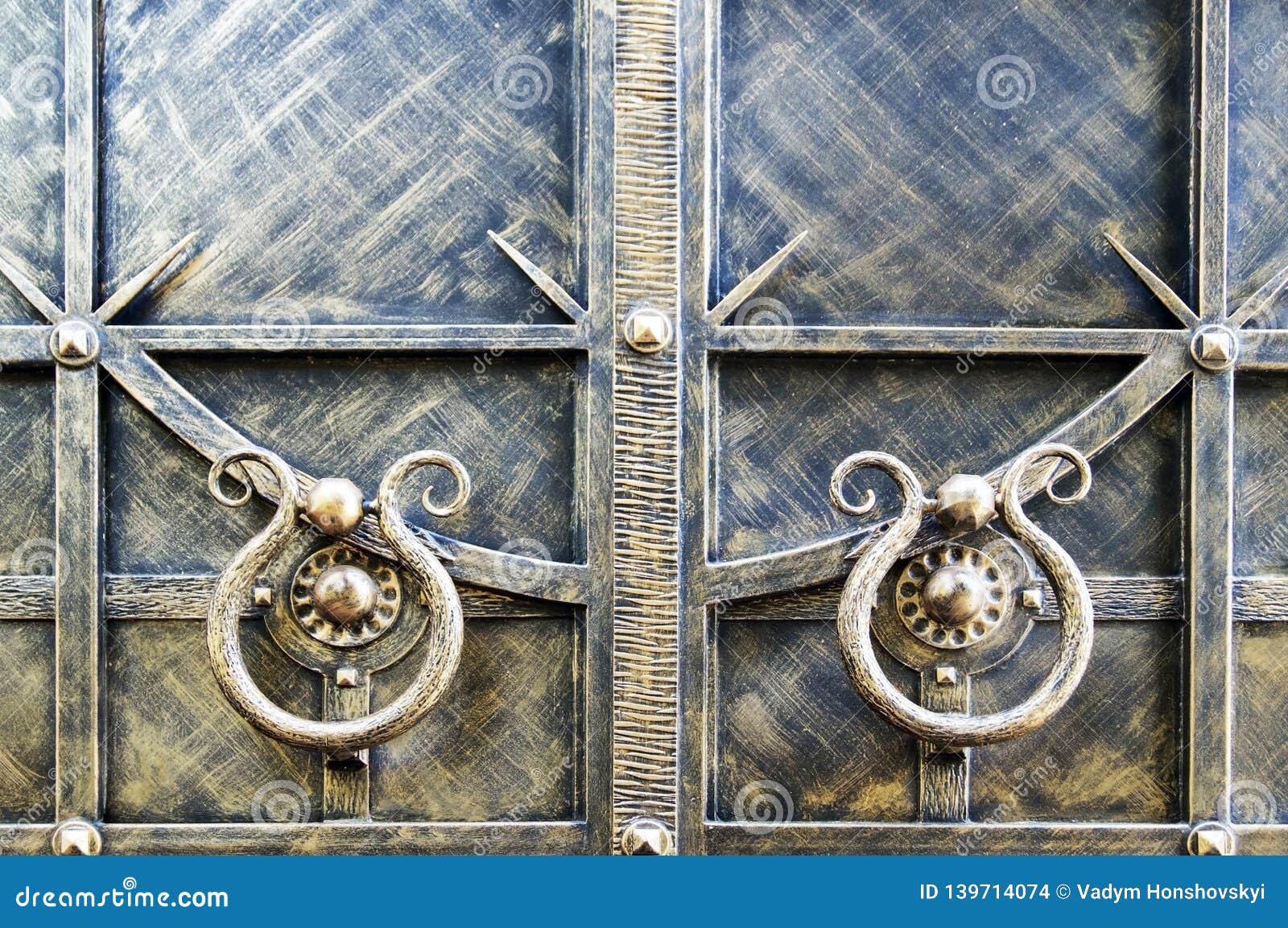 Decorative Processing Forged Metal Gate Elements Stock Photo - Image of ...