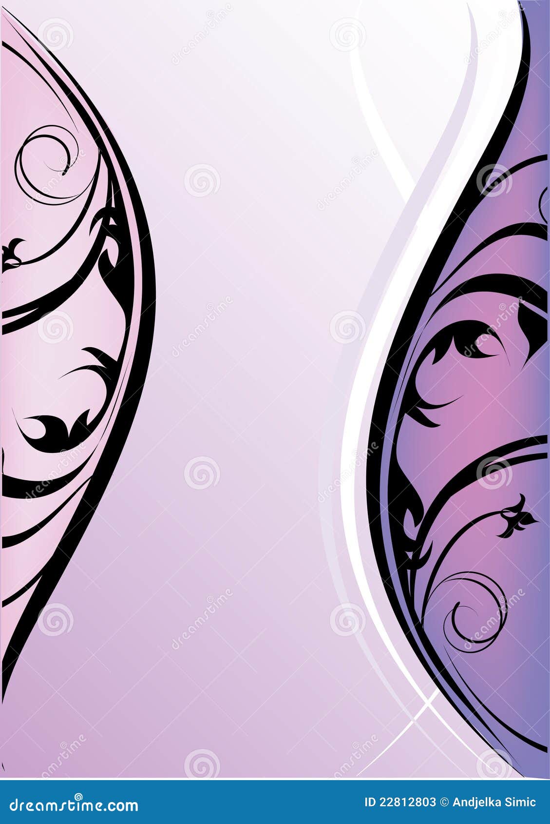 Decorative purple design stock vector. Illustration of branch - 22812803