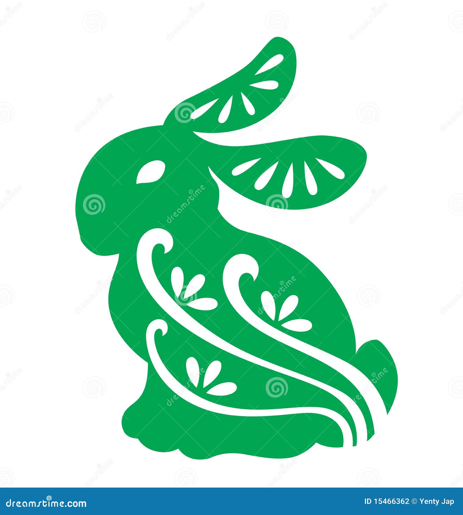 Decorative Rabbit stock vector. Illustration of grass - 15466362