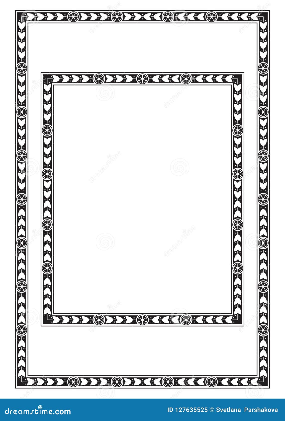 Decorative Rectangular Frame Cartoon Vector | CartoonDealer.com #74977141