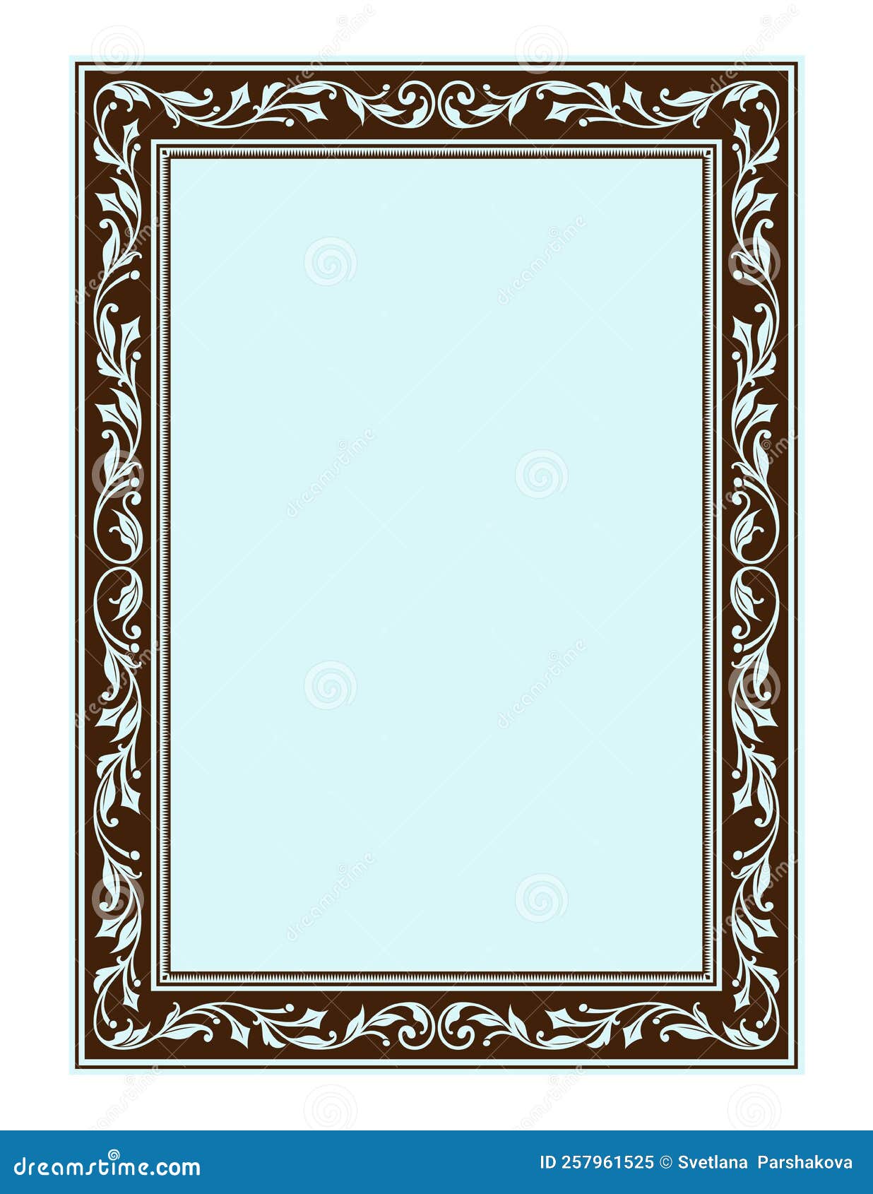 Decorative Rectangular Framework. Template for Card, Certificate ...