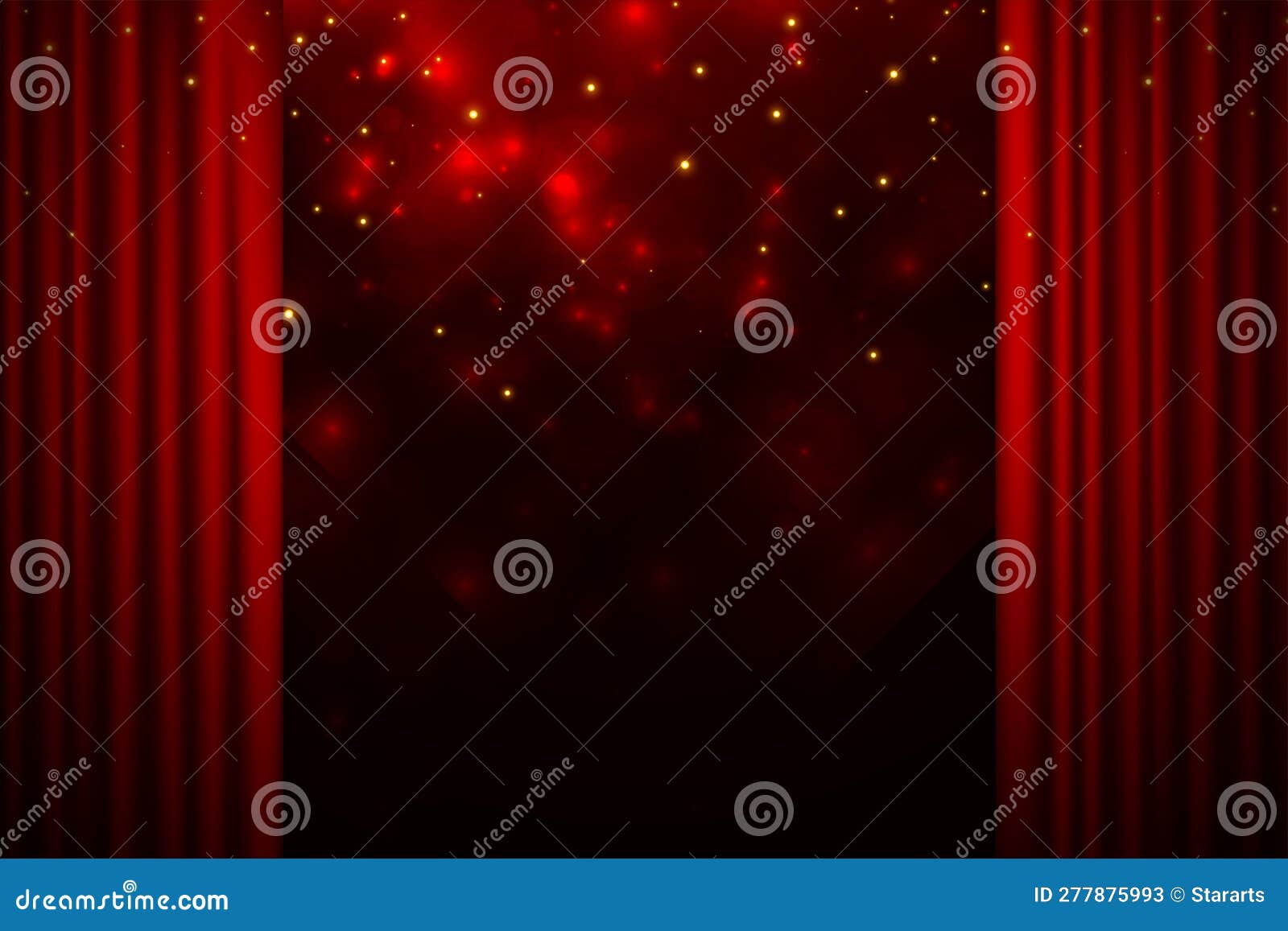 Decorative Red Curtain Shiny Banner for Your Event Show Stock Vector ...