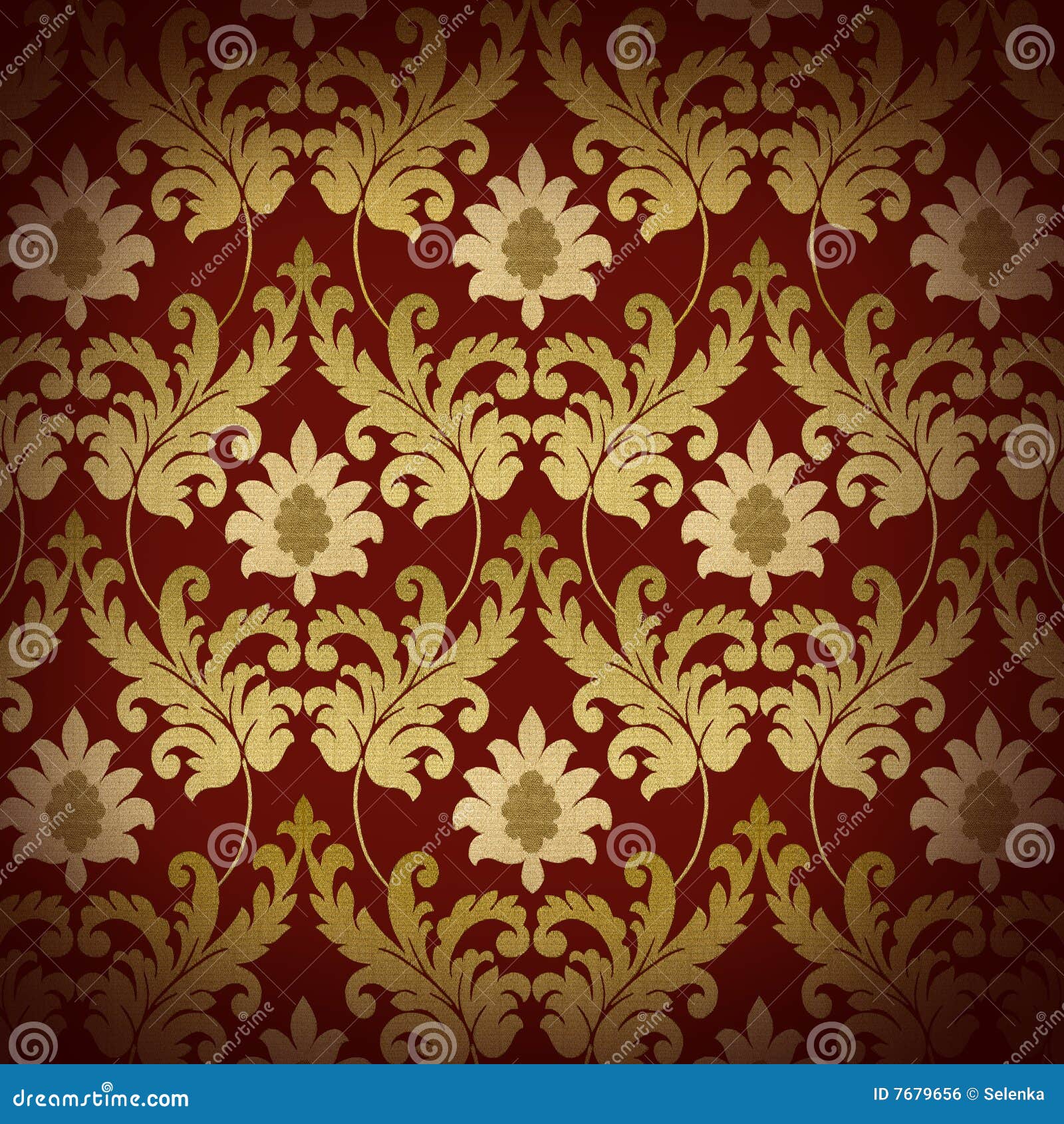 Red And Gold Victorian Background