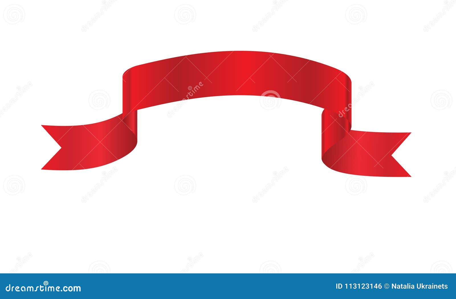 Decorative Red Ribbon Banner Stock Vector - Illustration of isolated ...