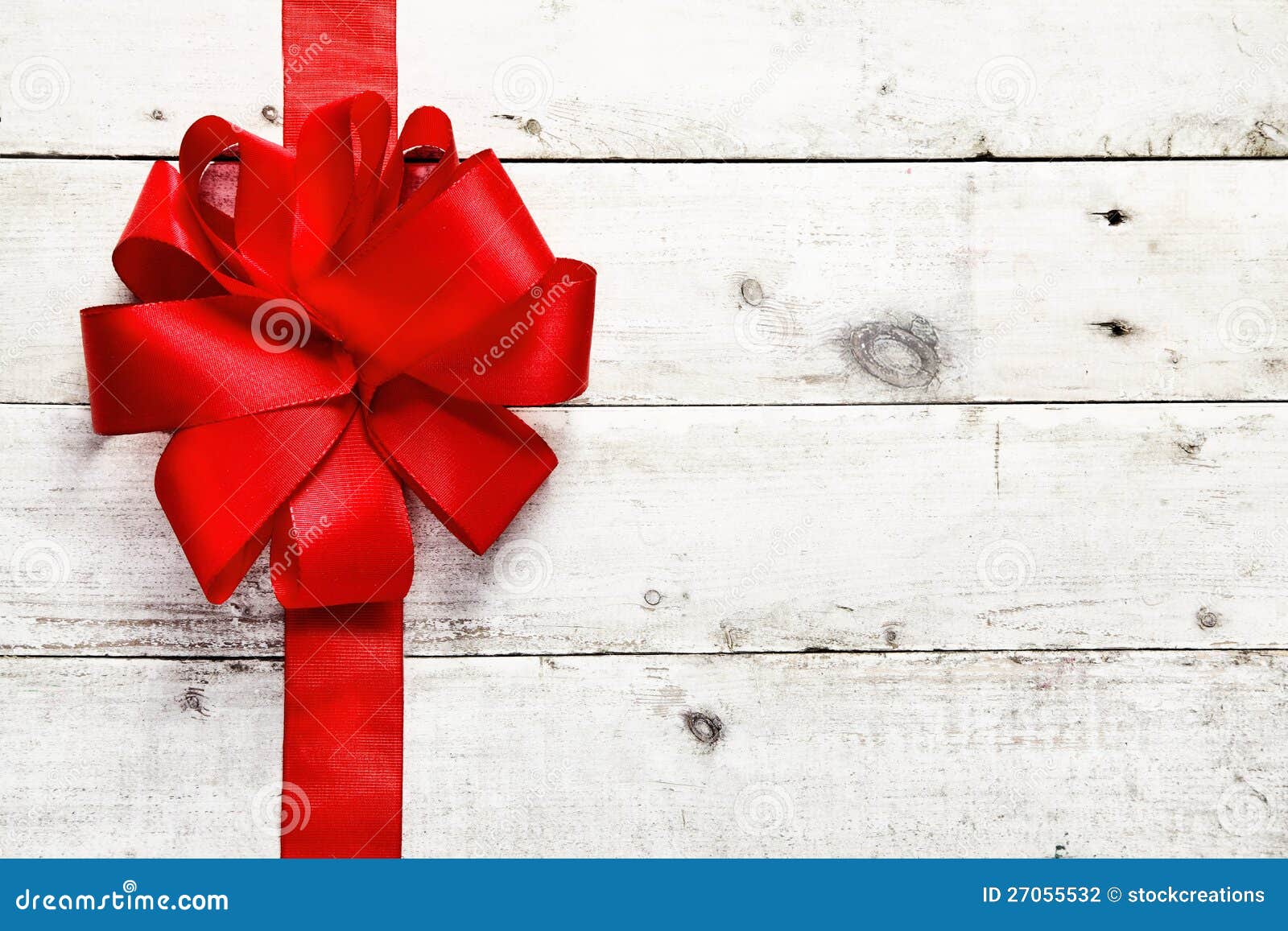 Decorative Red Ribbon and Bow Stock Photo - Image of present, aged ...