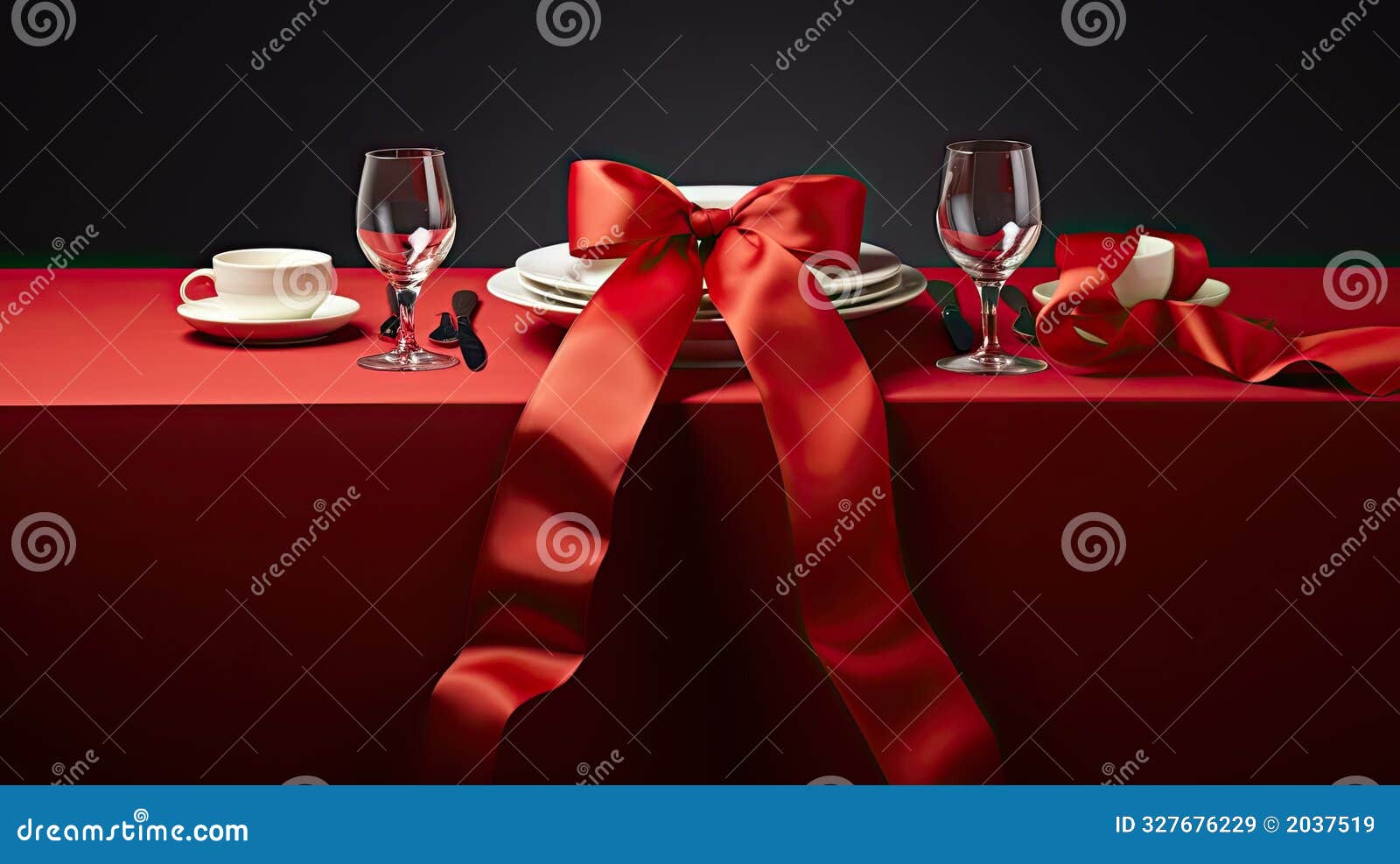 Decorative red ribbon stock illustration. Illustration of generated ...