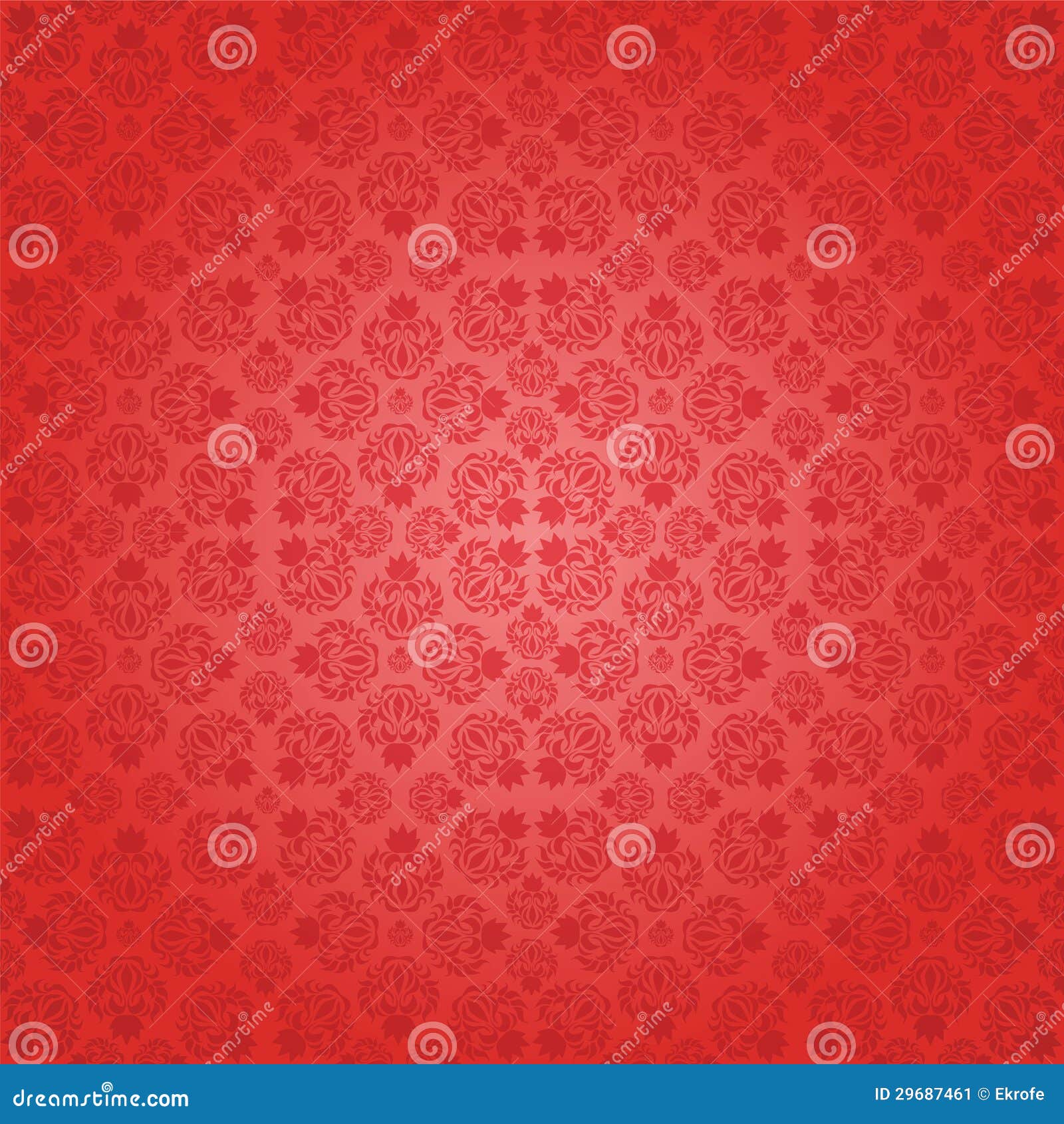 Decorative Red Seamless Wallpaper, Vector Illustra Stock Vector ...
