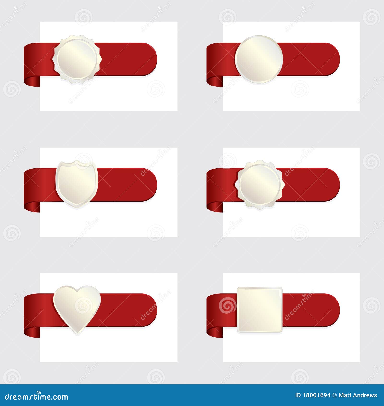 Decorative red tabs stock vector. Illustration of shield - 18001694