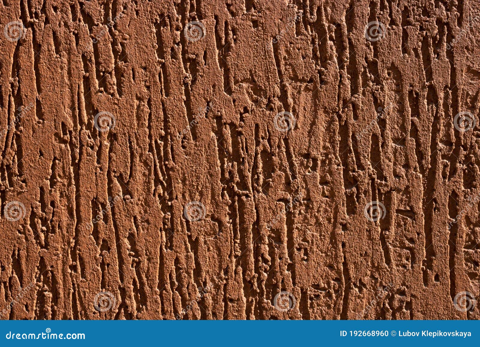Decorative Relief Adhesive Plaster. Brown Stucco Wall Stock Photo ...