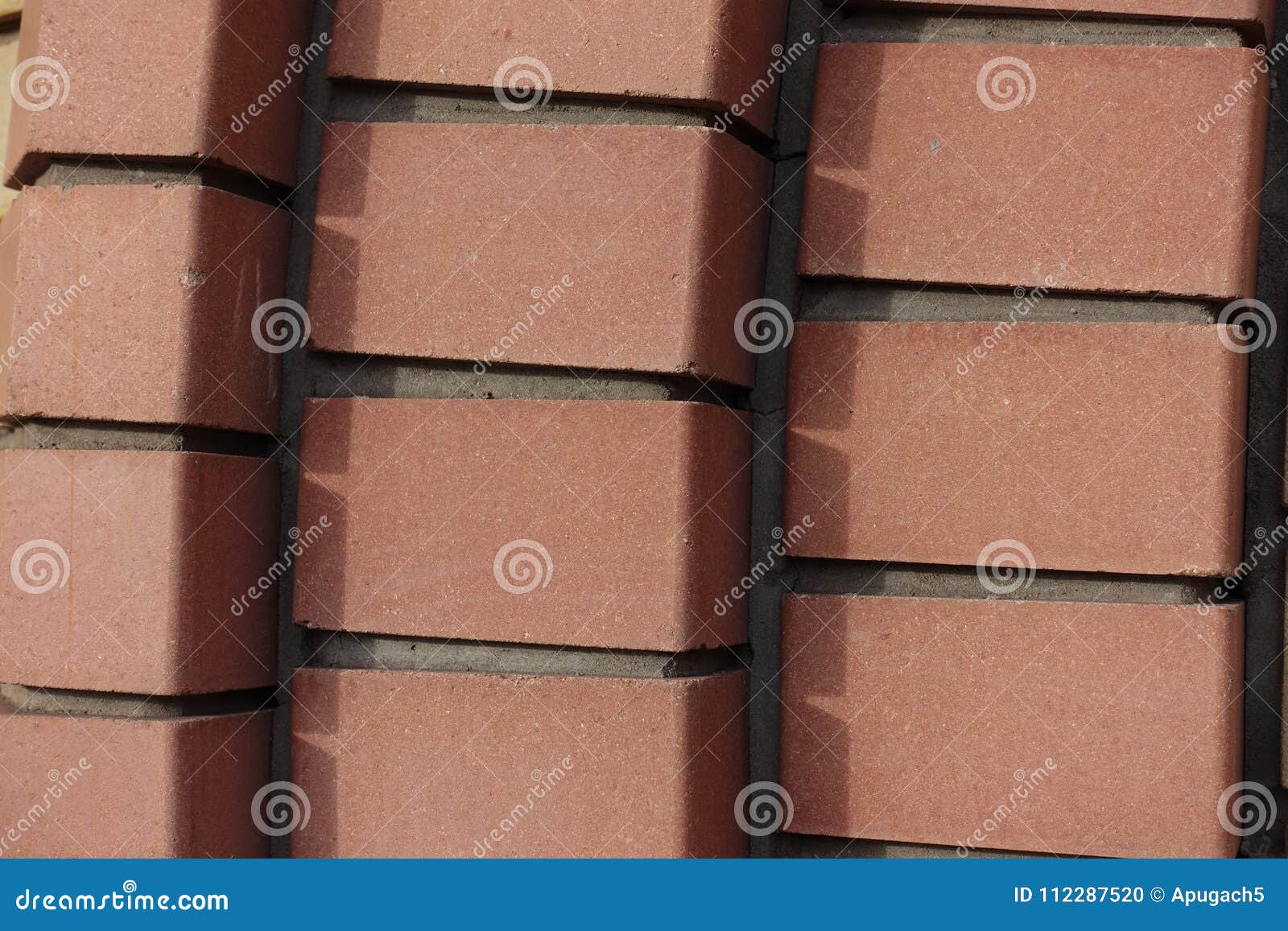 Decorative Brickwork Made of Reddish Orange Bricks Stock Photo - Image ...