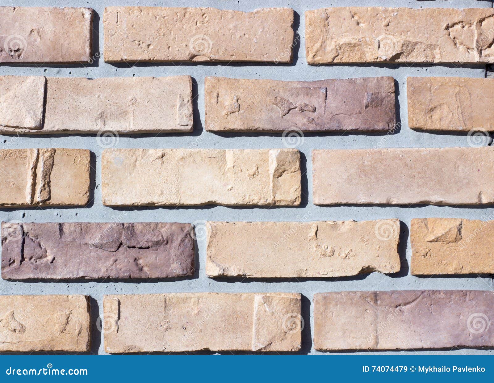 Decorative Relief Cladding Slabs Imitating Bricks Stock Image - Image ...
