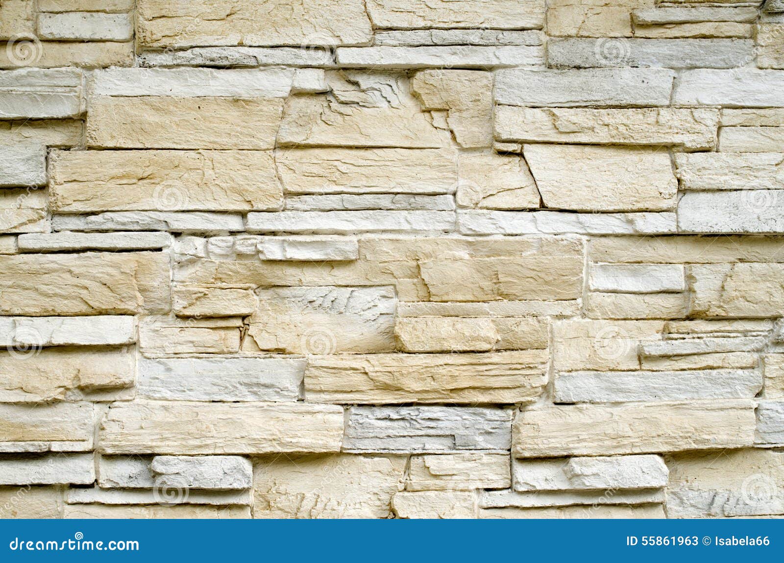 Decorative Relief Cladding Slabs Imitating Stones on Wall Stock Image ...