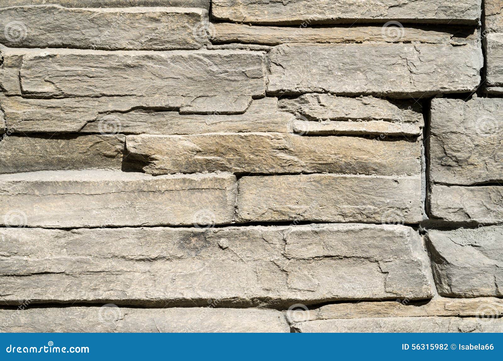 Decorative Relief Cladding Slabs Imitating Stones on Wall Stock Photo ...