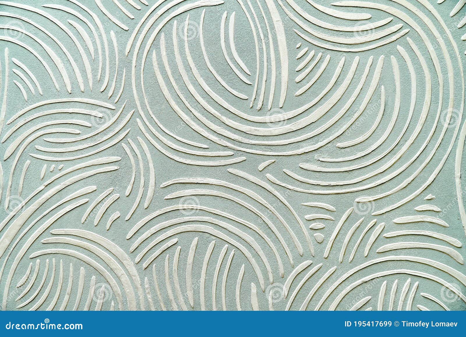 Decorative Relief Plaster with a Unique Pattern on Wall Stock Image ...