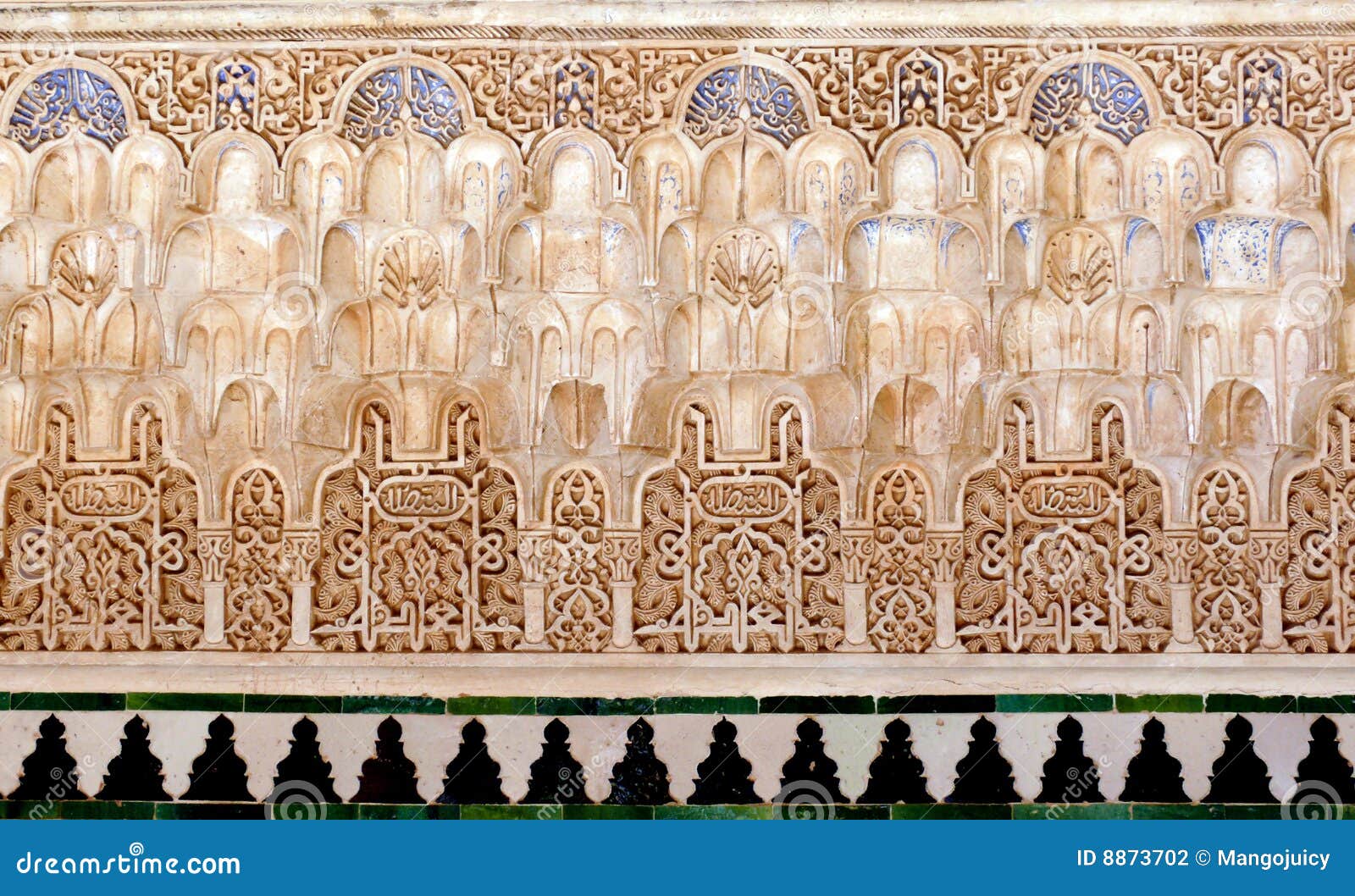 Decorative Reliefs and Tiles - Islamic Art Stock Photo - Image of ...