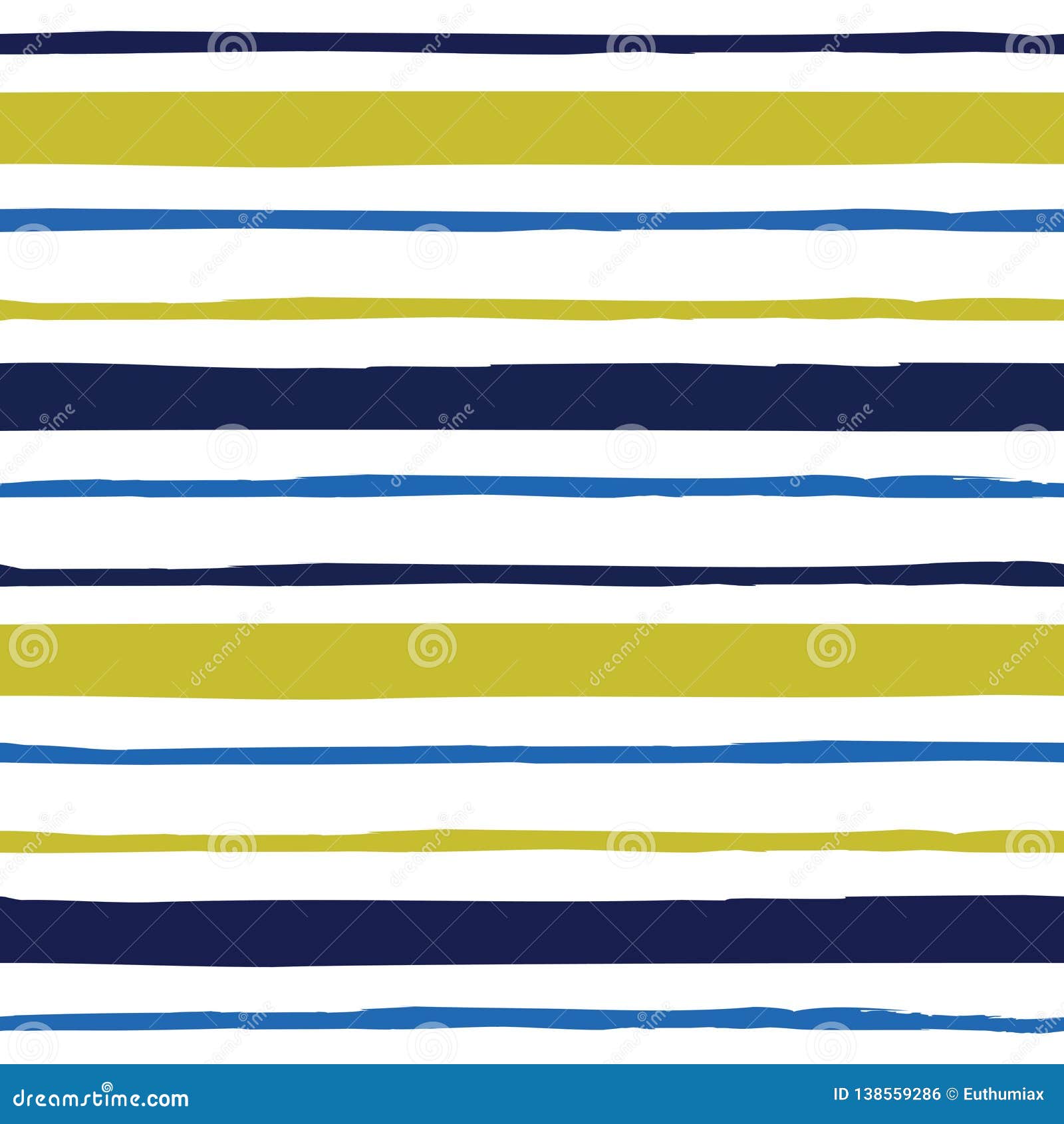 Vector Seamless Pattern with Handdrawn Stripes. Hand Drawn Blue, Cyan ...