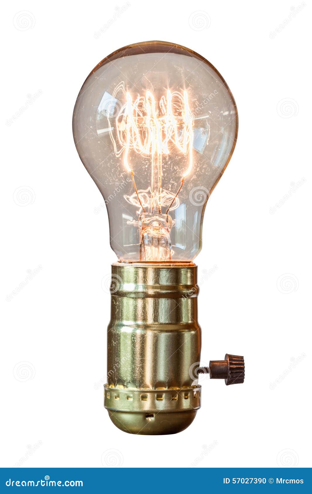 Decorative Retro Edison Style Filament Light Bulb with White Bac Stock ...