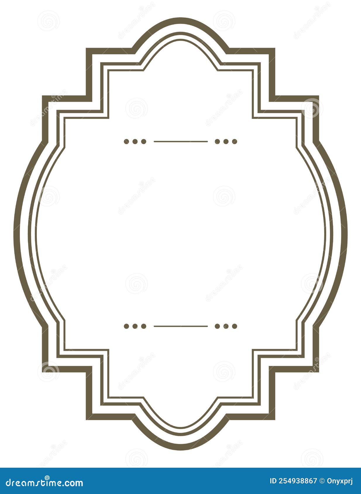 Decorative Retro Label Template. Blank Line Frame Stock Vector ...