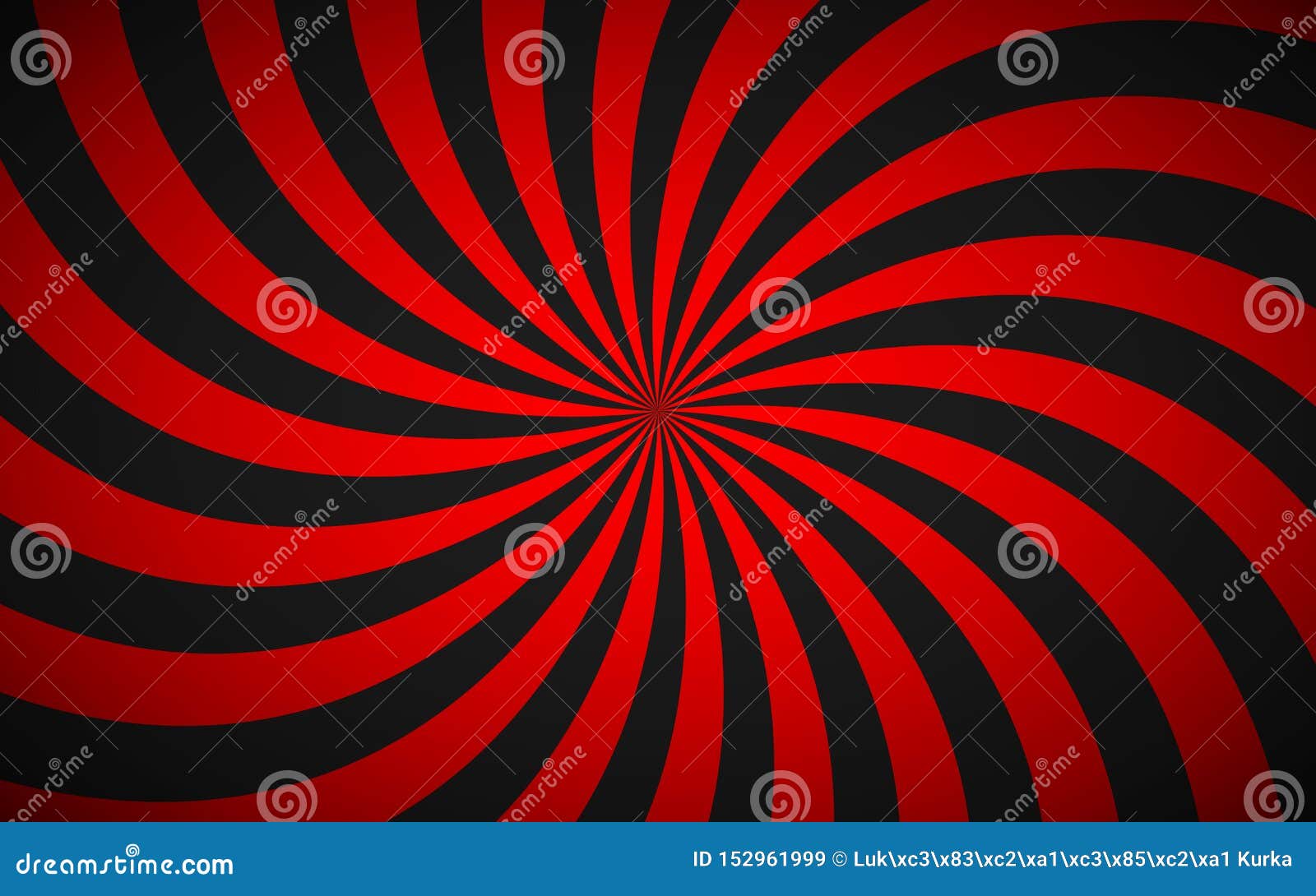 Decorative Retro Red Spiral Background, Swirling Radial Pattern Stock ...