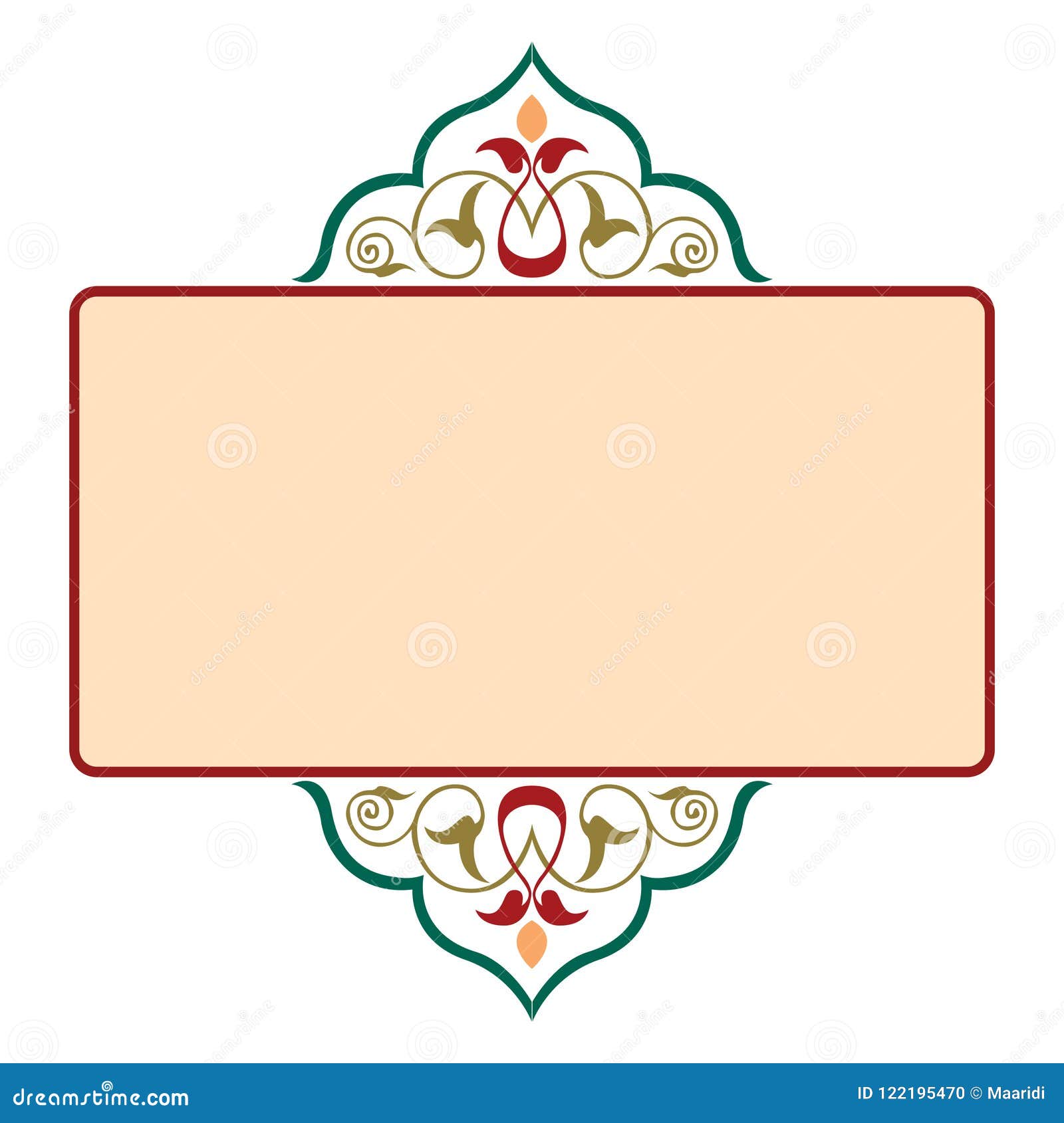 Decorative Ribbon Border Frame Stock Vector - Illustration of classic ...