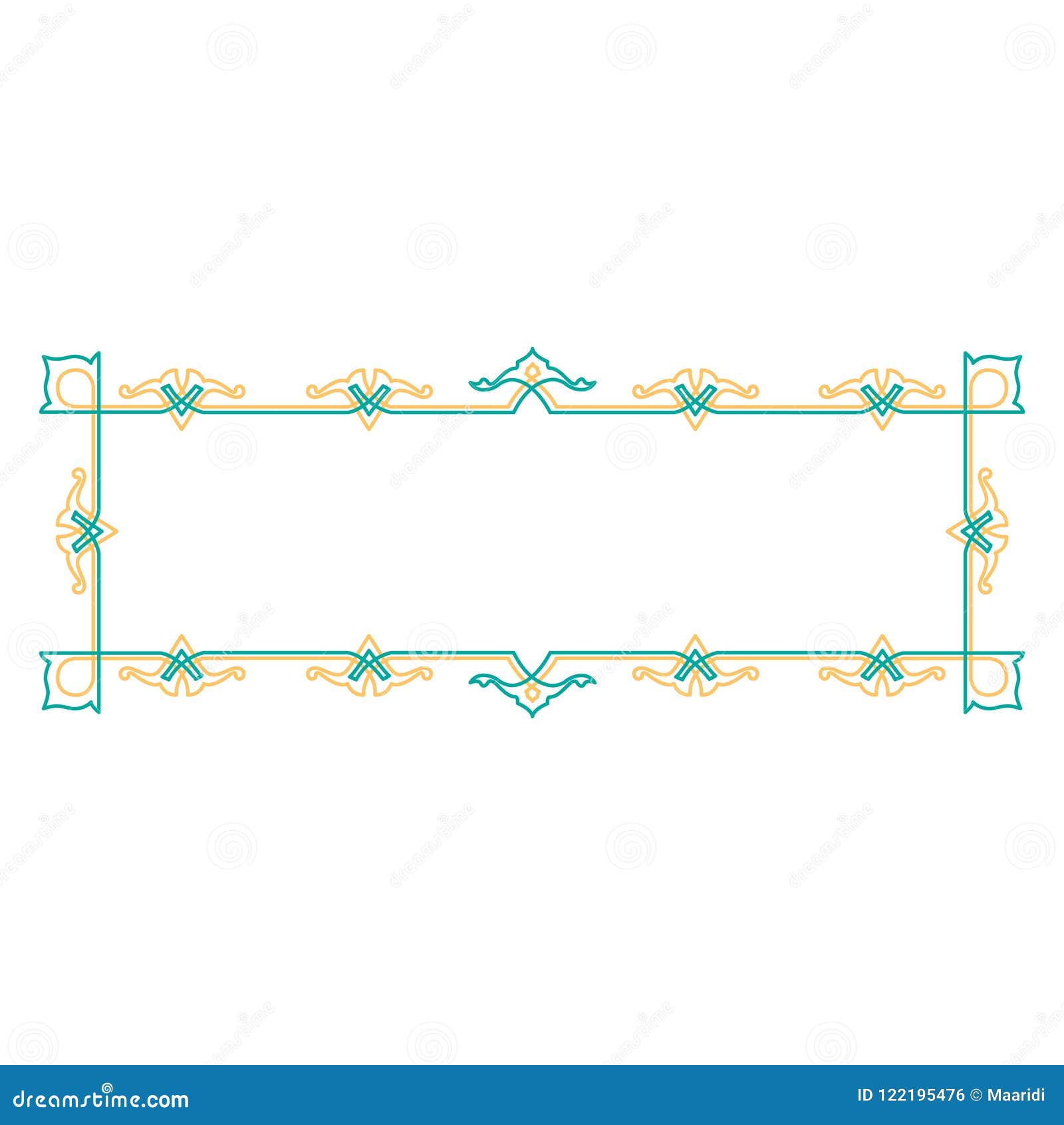 Decorative Ribbon Border Frame Stock Vector - Illustration of decor ...