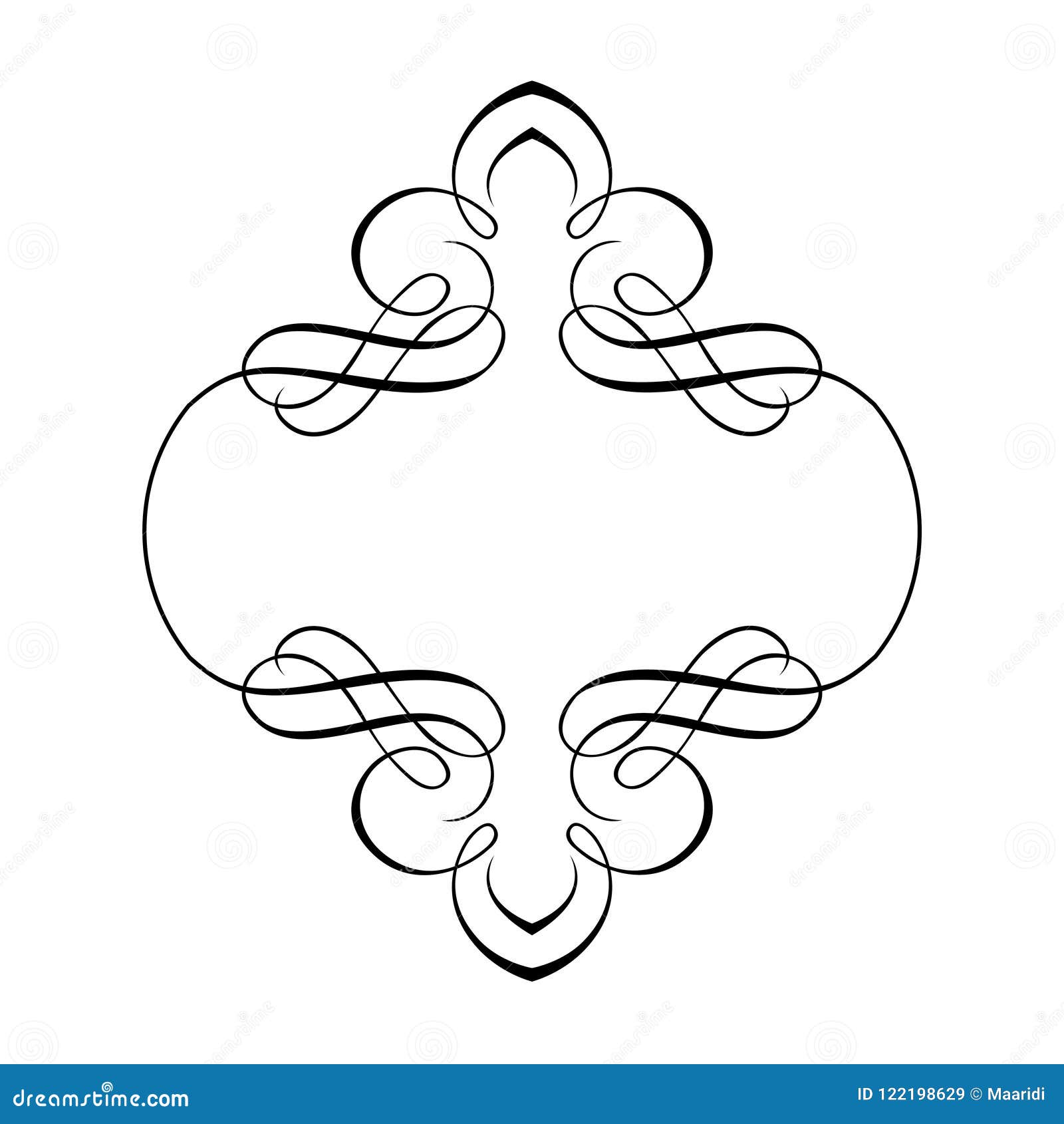 Decorative Ribbon Border Frame Stock Vector - Illustration of antique ...