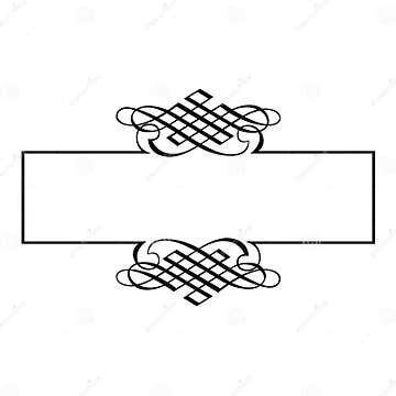 Decorative Ribbon Border Frame Stock Vector - Illustration of beautiful ...
