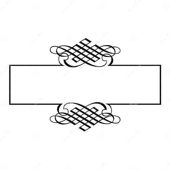 Decorative Ribbon Border Frame Stock Vector - Illustration of beautiful ...