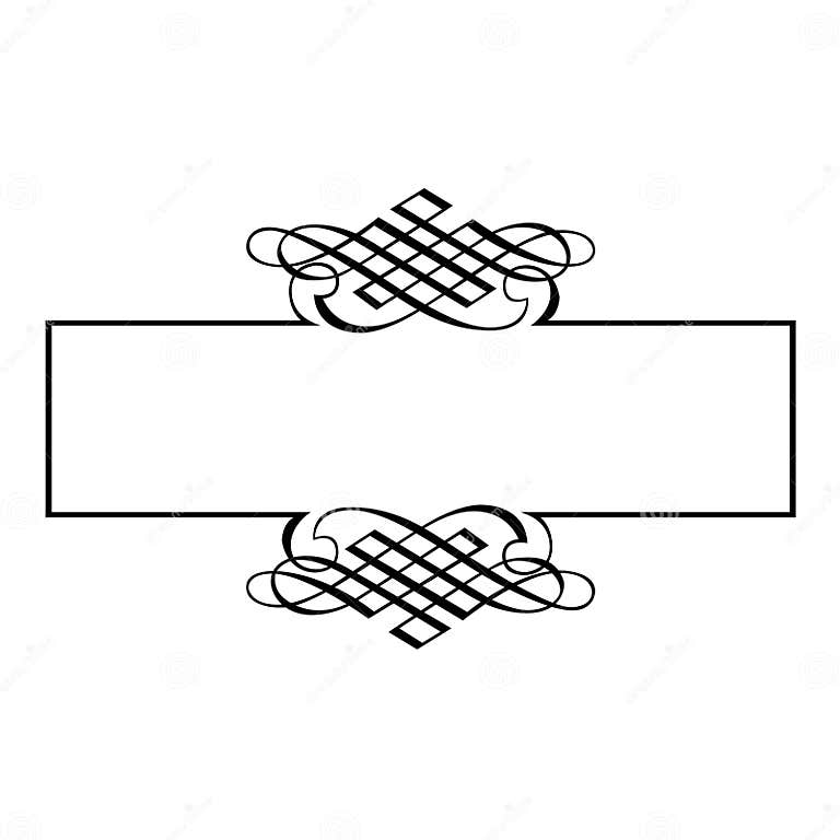 Decorative Ribbon Border Frame Stock Vector - Illustration of beautiful ...