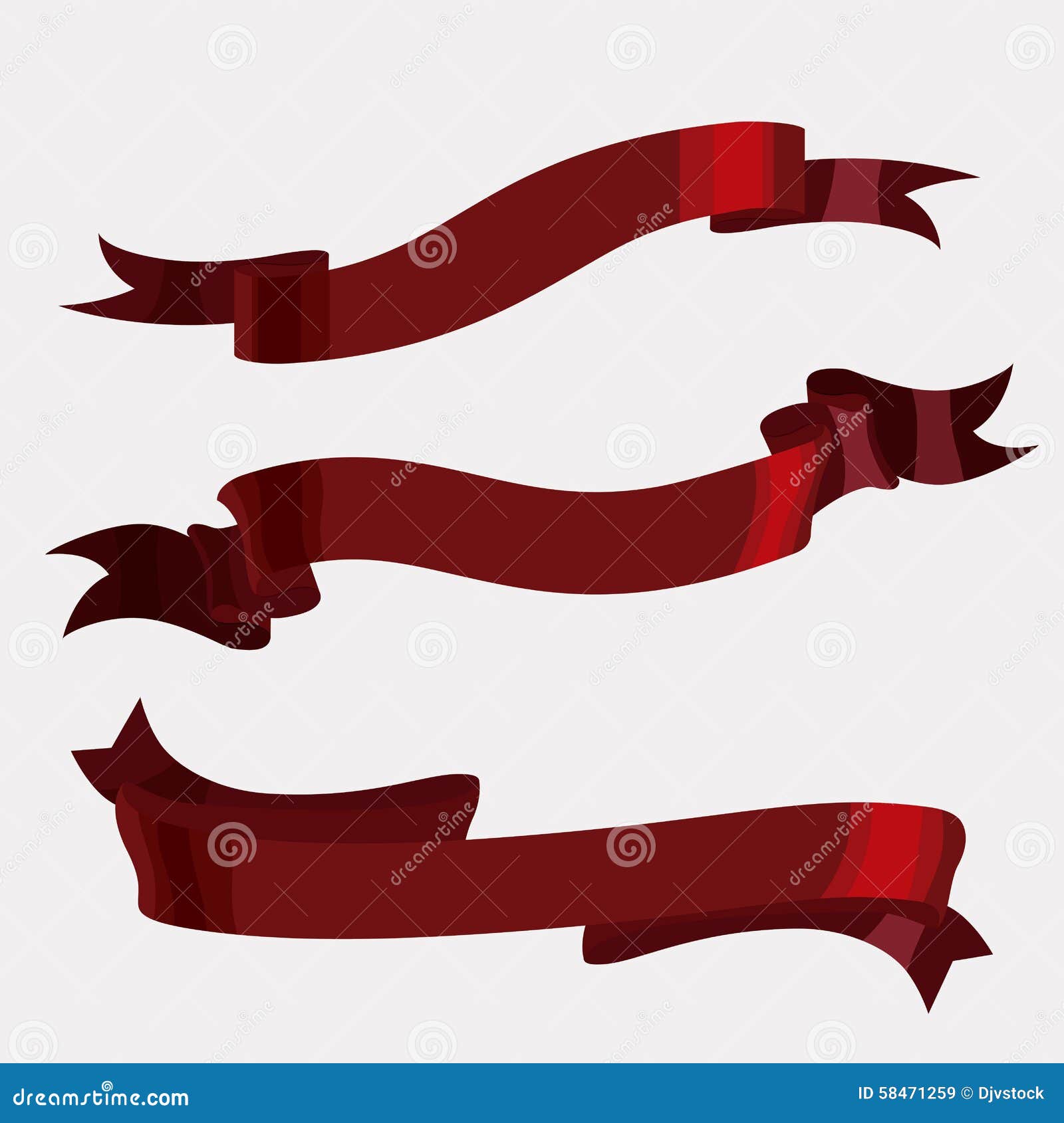 Decorative ribbon design. stock vector. Illustration of graphic - 58471259