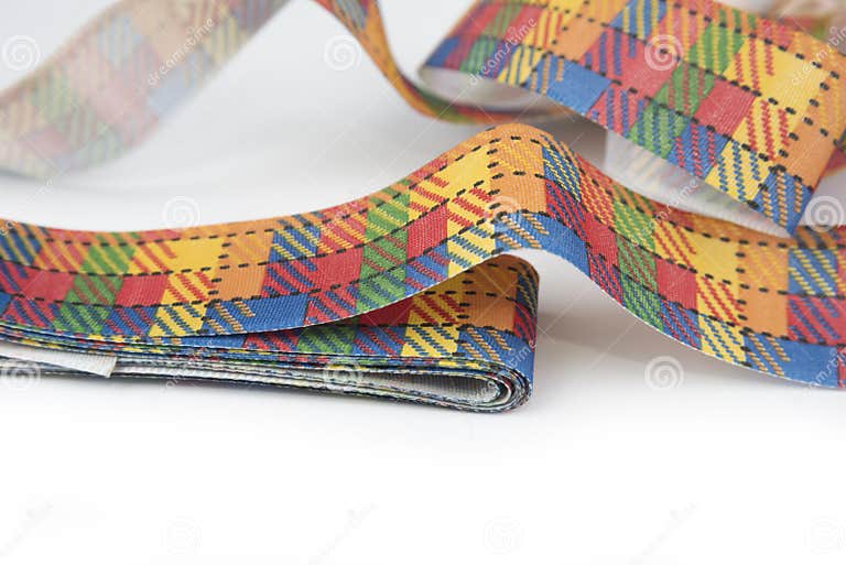 Decorative Ribbon with Intricate Geometric Patterns Stock Image - Image ...