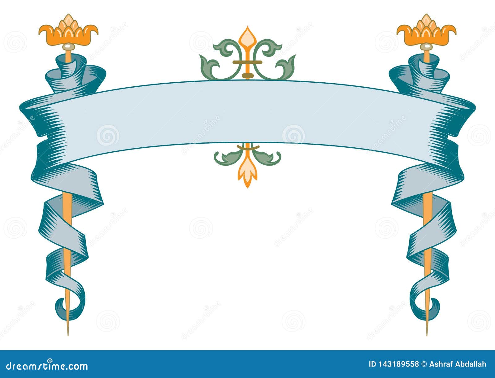 Ribbons Banners Frames Illustration Vector Stock Vector - Illustration ...