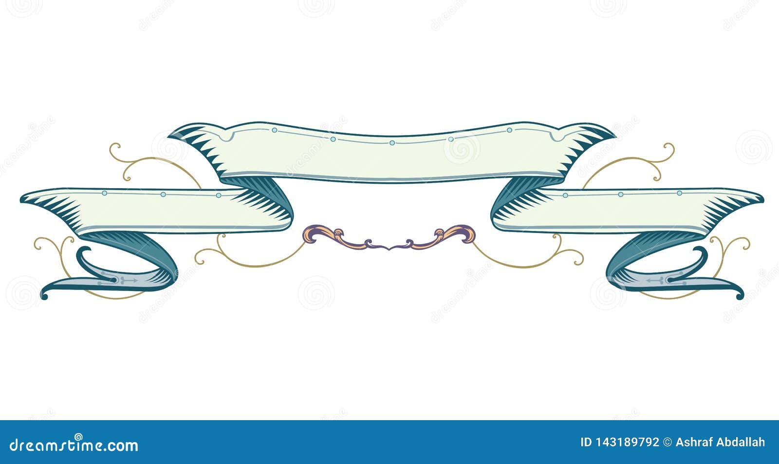 Ribbons Banners Frames Illustration Vector Stock Vector - Illustration ...