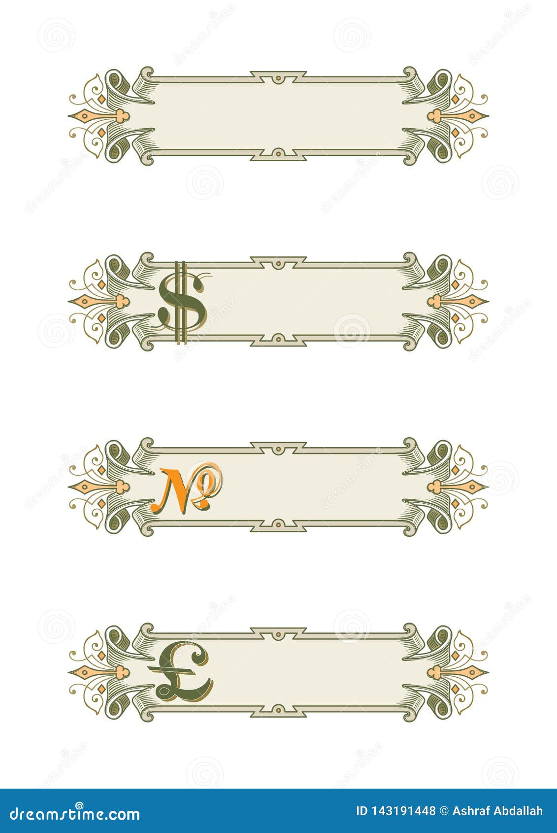 Ribbons Banners Frames Illustration Vector Stock Vector - Illustration ...