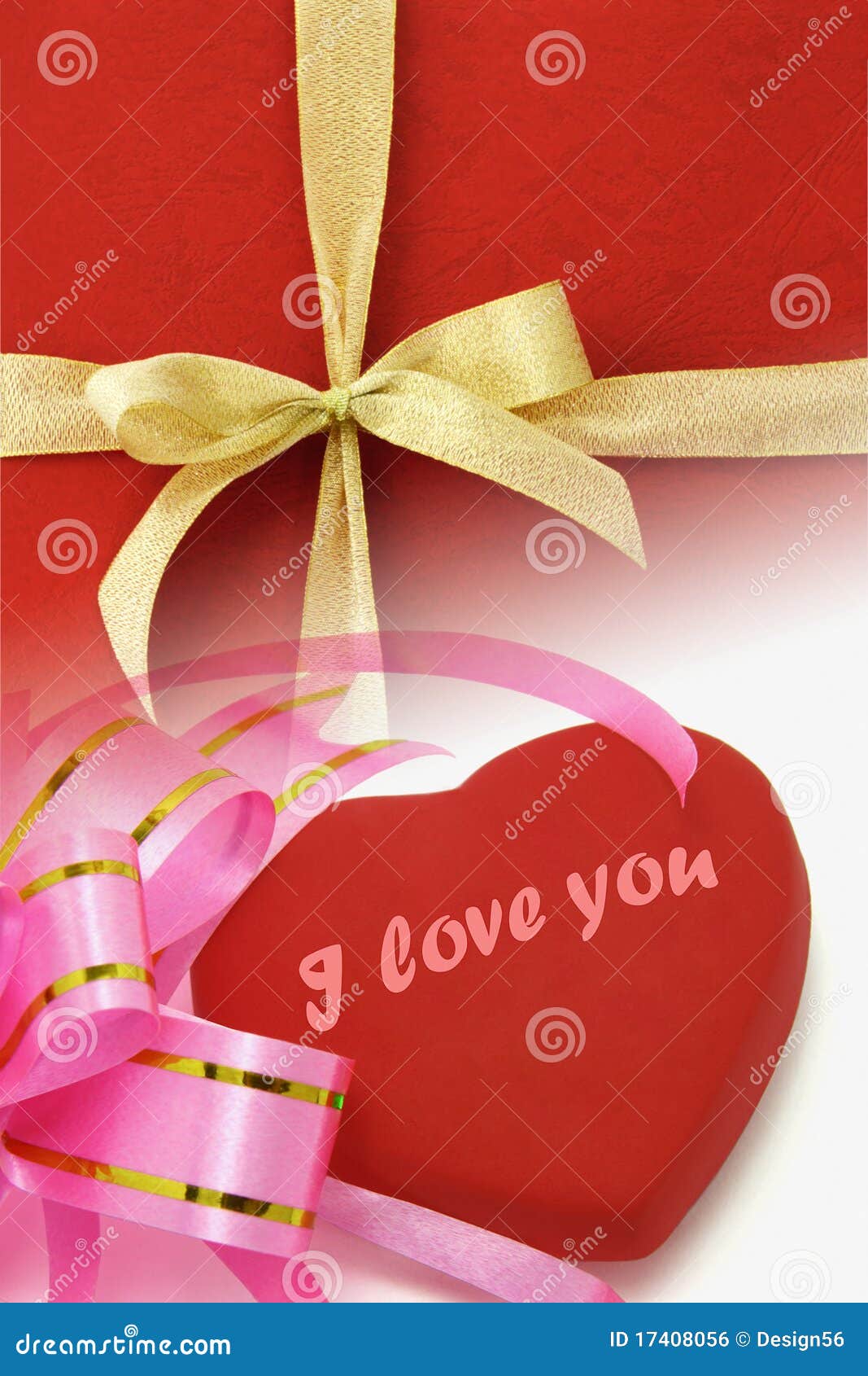 Decorative Ribbons and Heart Shape Symbol Stock Photo - Image of ...