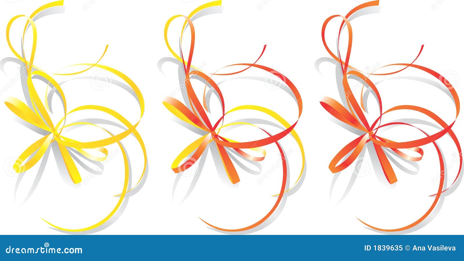 Decorative ribbons, vector stock vector. Illustration of decoration ...