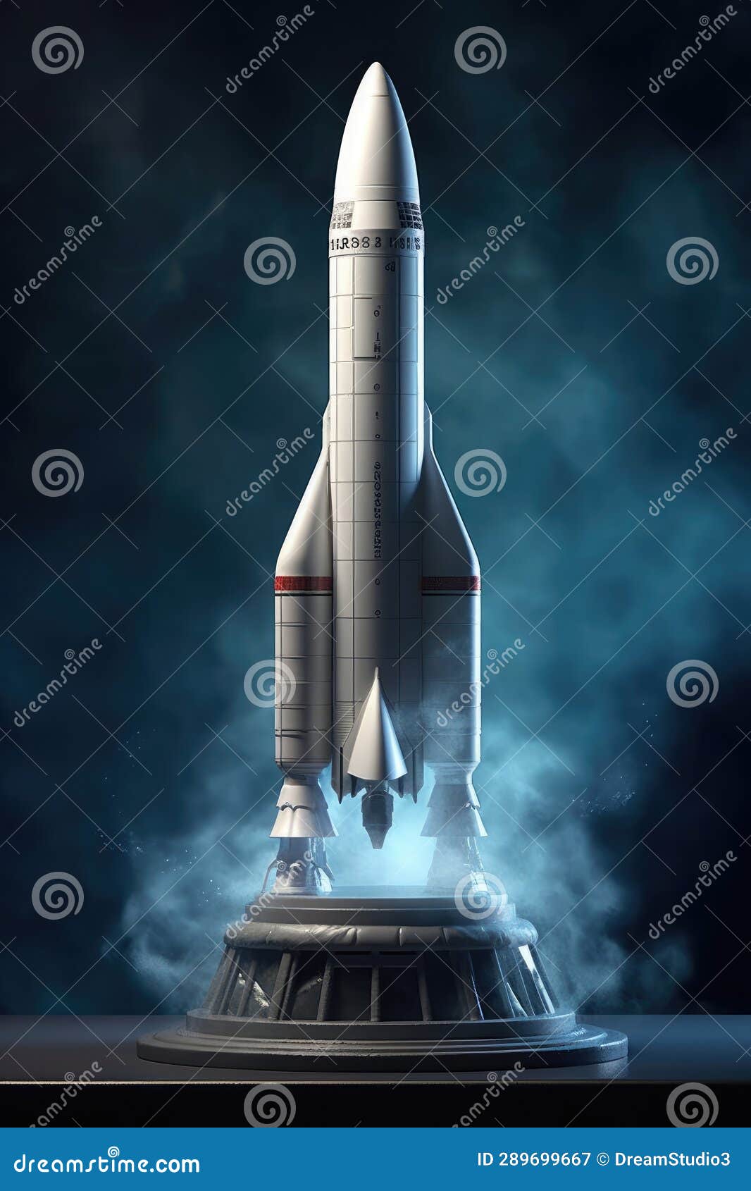 Decorative Rocket Standing. Stock Illustration - Illustration of space ...