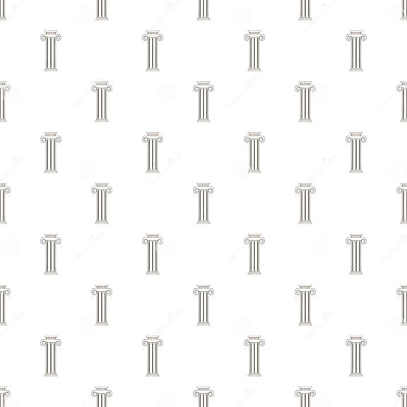 Decorative Roman Pillar Pattern, Cartoon Style Stock Vector ...