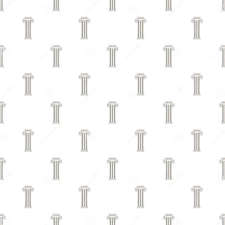 Decorative Roman Pillar Pattern, Cartoon Style Stock Vector ...