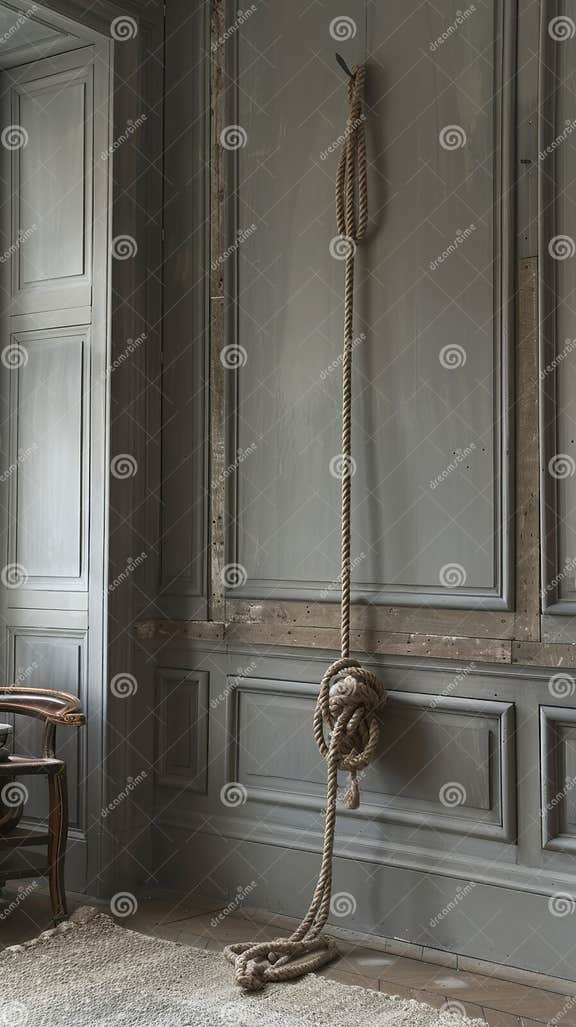 Decorative Rope Drapes Gracefully from the Wall, Enhancing the Charm of ...