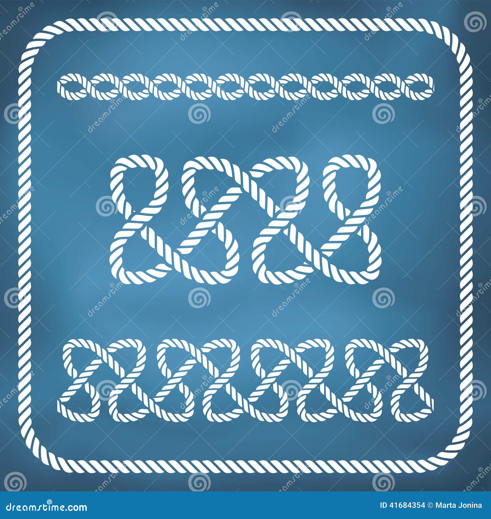 Decorative rope knots stock illustration. Illustration of cord - 41684354