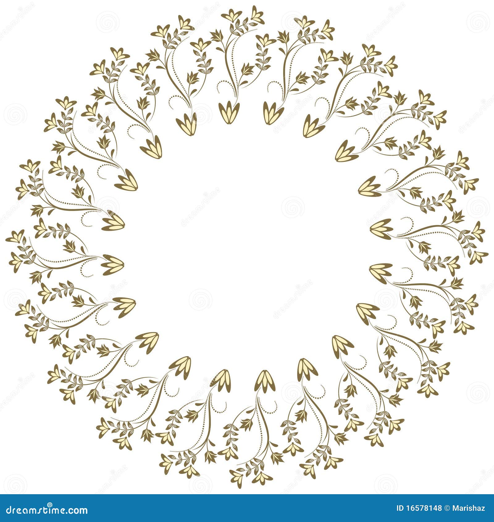 Decorative round frame stock vector. Illustration of decorative - 16578148