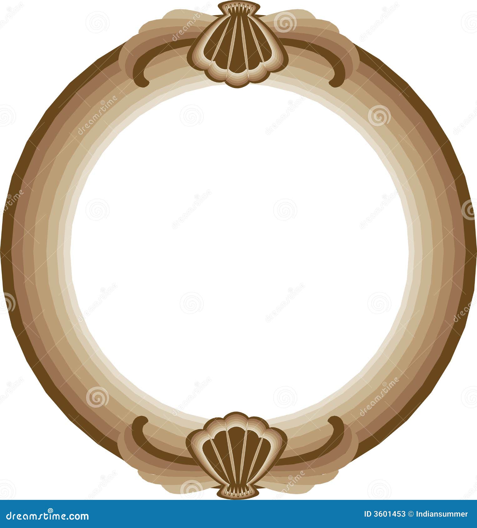 Decorative round frame stock vector. Illustration of frame - 3601453