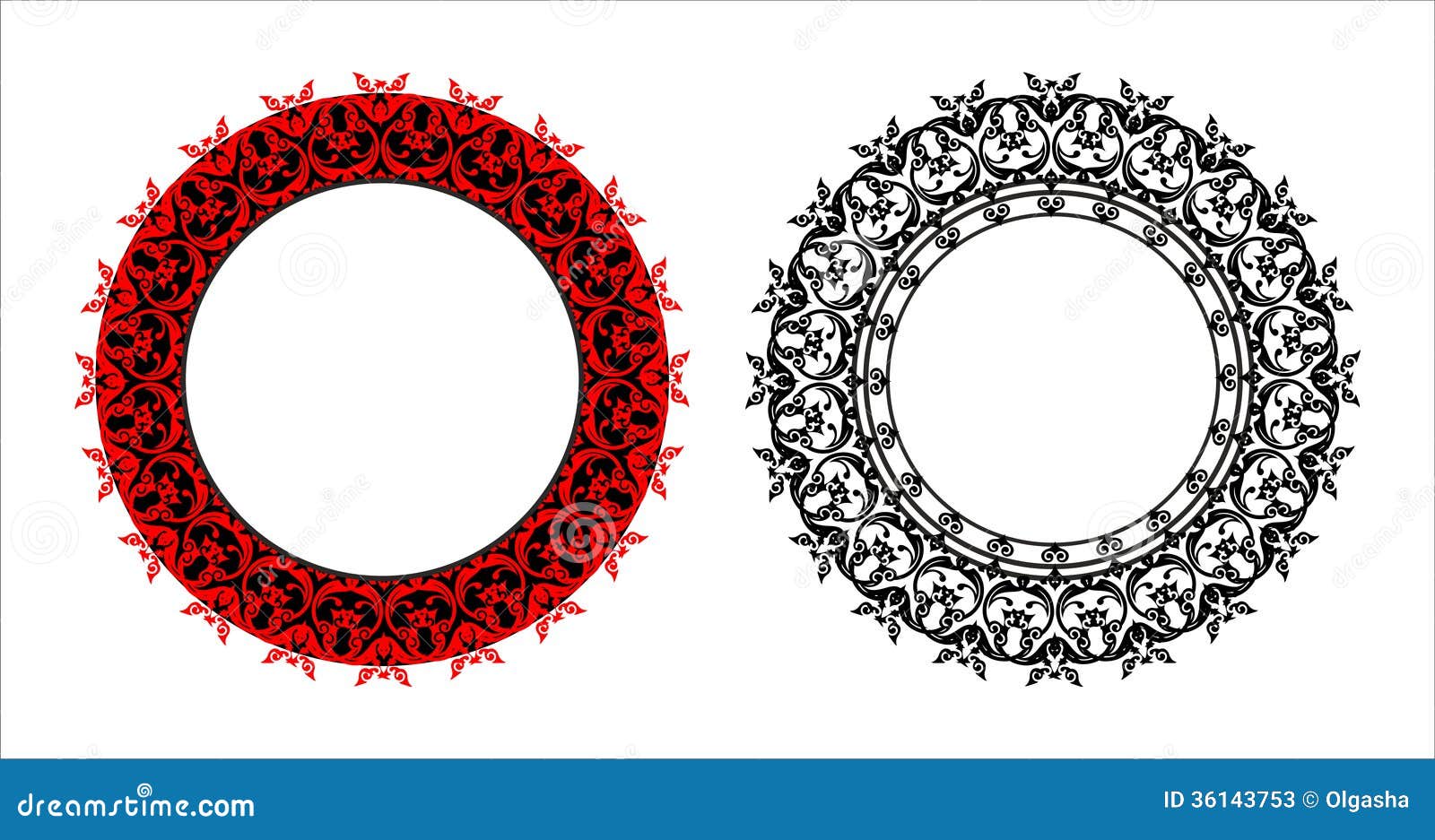 Decorative round frame stock vector. Illustration of decorative - 36143753